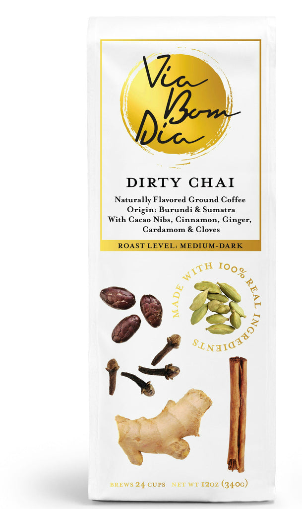 Via Bom Dia Gourmet Ground Coffee Dirty Cacao Chai 12oz